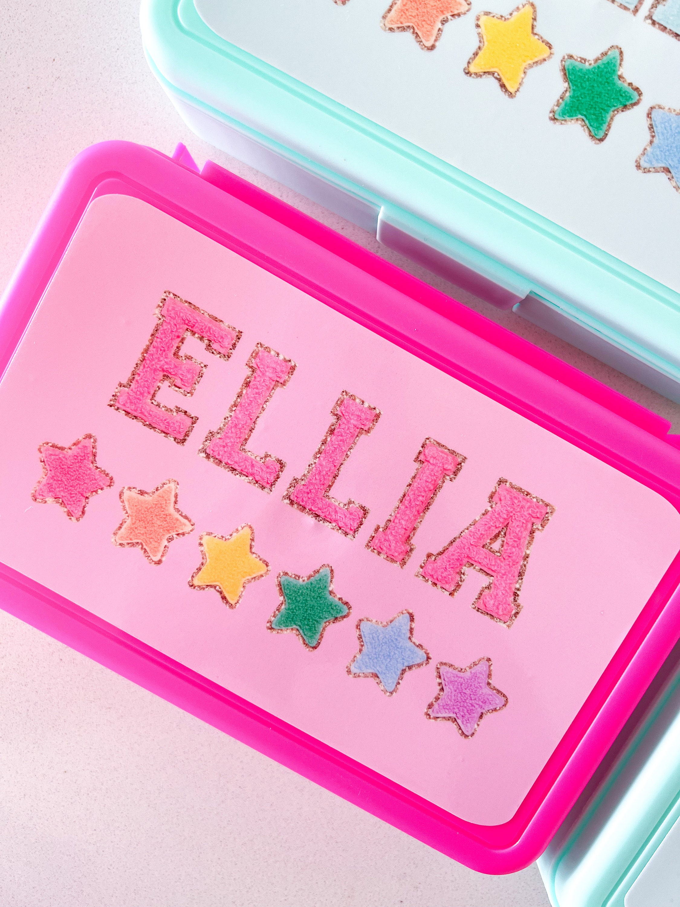 Personalized Pencil Box, Preppy Star Design, Art Gift - Etsy