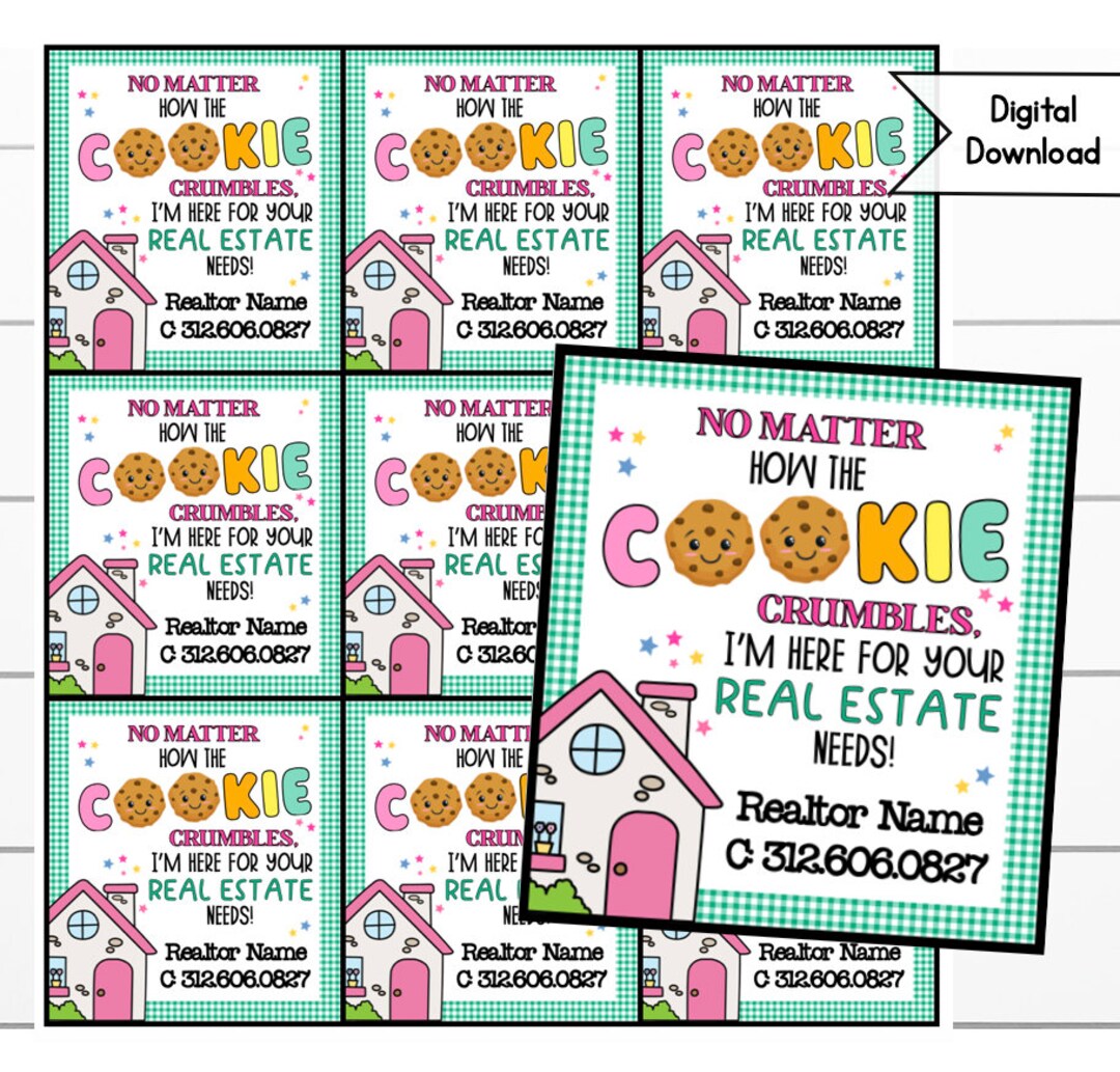 Realtor Tag, Open House, Referrals, Promotional Cookie Gift, Open House ...