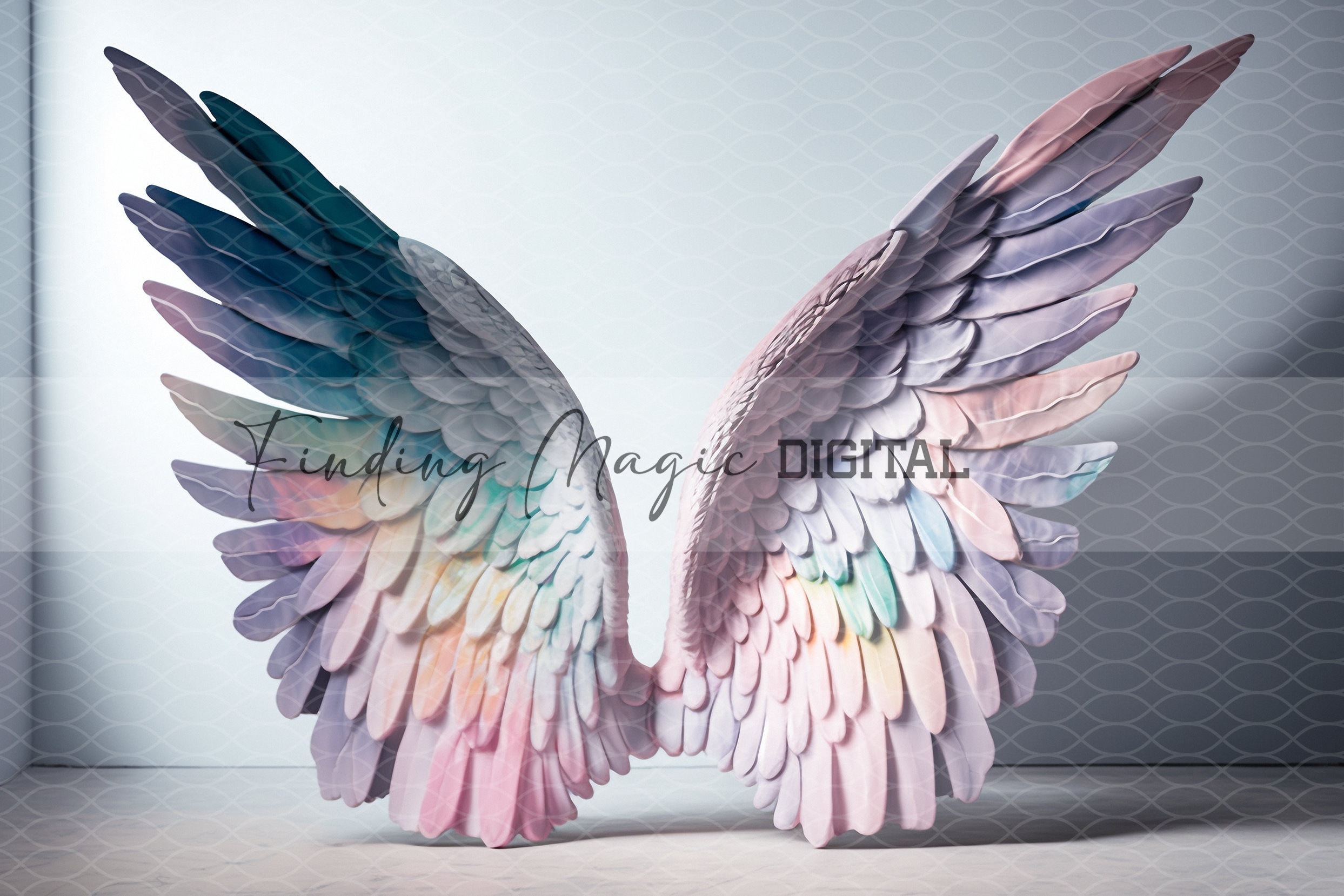 8 Pack Cotton Candy Wings Digital Backdrop, Great for Portraits ...