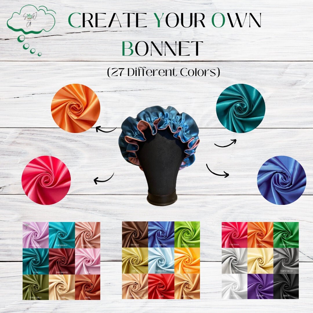 BABY CUSTOM Bonnet|silky Satin Sleeping Bonnet| Hair Bonnet for Women ...
