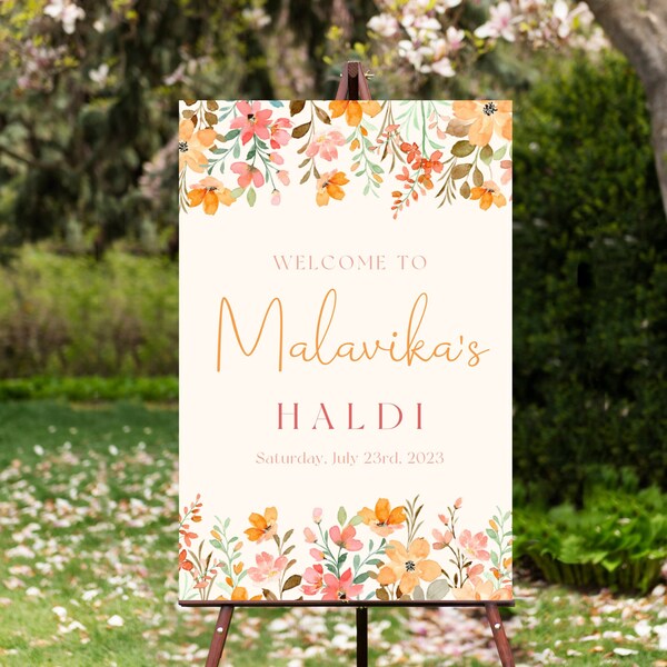 Haldi Ceremony Welcome Sign - Etsy