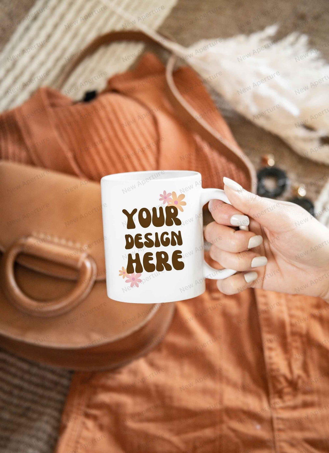 Mug Mockup 11oz Mug Mockup Coffee Mug Mockup With Hand Photo Stock Boho ...
