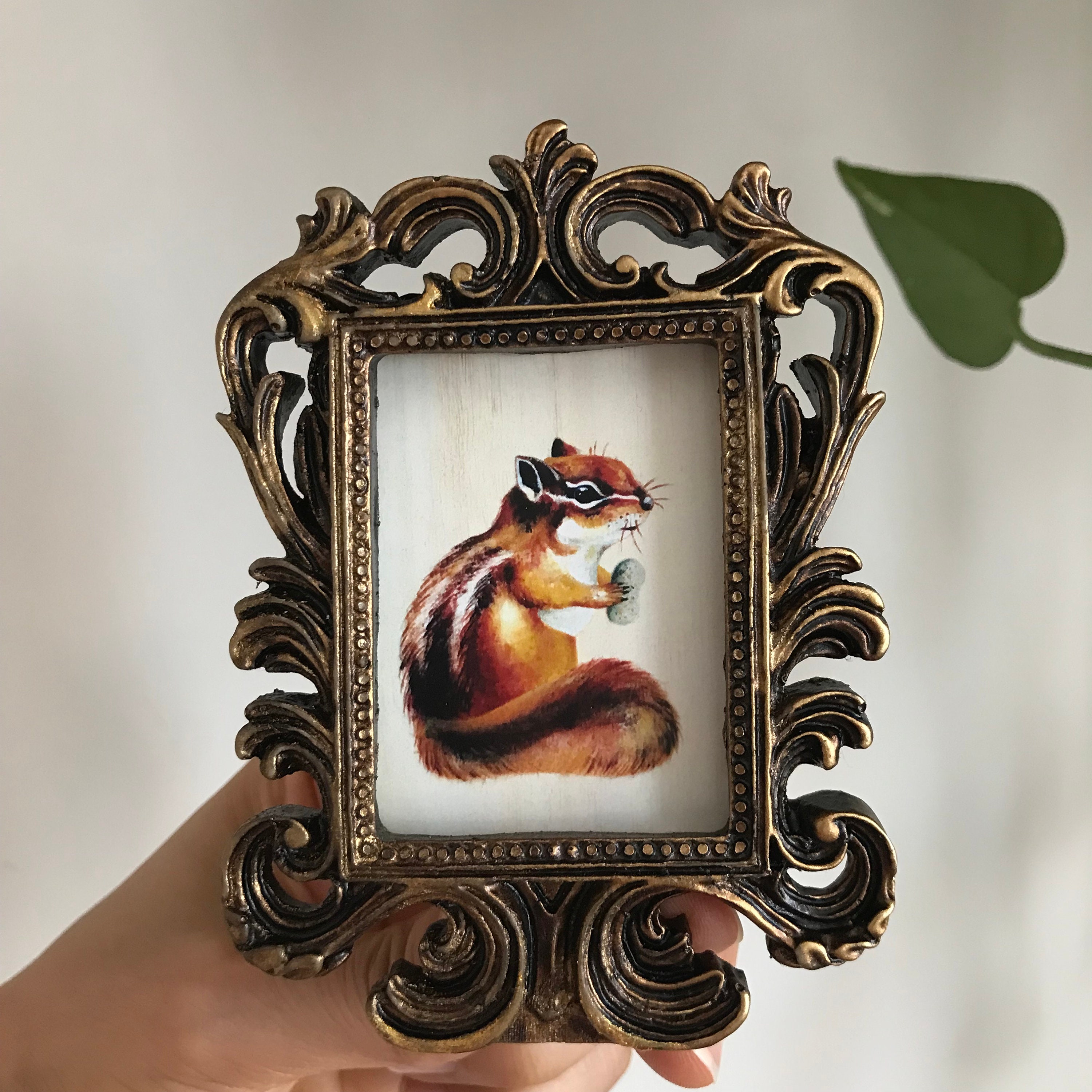 Small Framed Art Print, Miniature Painting, Mini Framed Art, Tiny Art ...