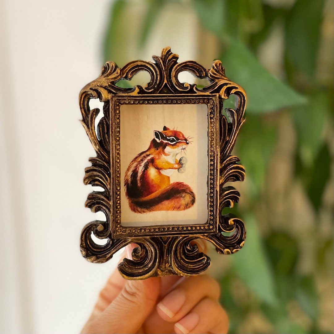Small Framed Art Print, Miniature Painting, Mini Framed Art, Tiny Art ...