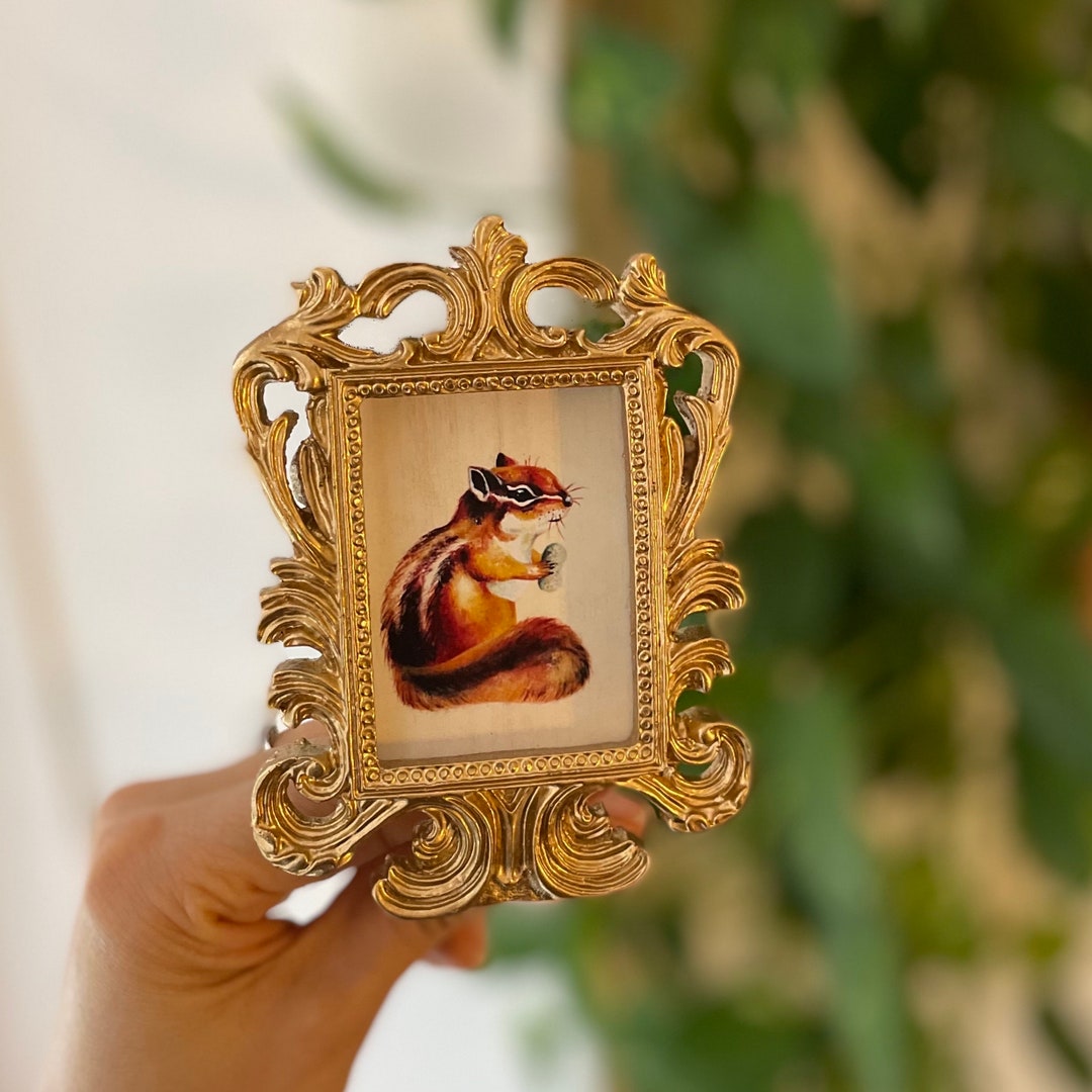 Mini Wall Art Print, Miniature Painting, Small Framed Art, Tiny ...