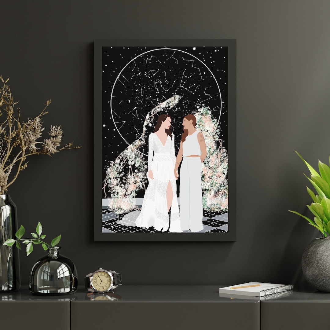 Personalized Faceless Couple Portrait, Custom Line Art, Couples ...