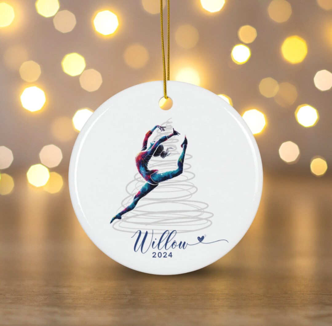 Beautiful Gymnastics Ornament, Elegant Christmas Gift, Personalized ...