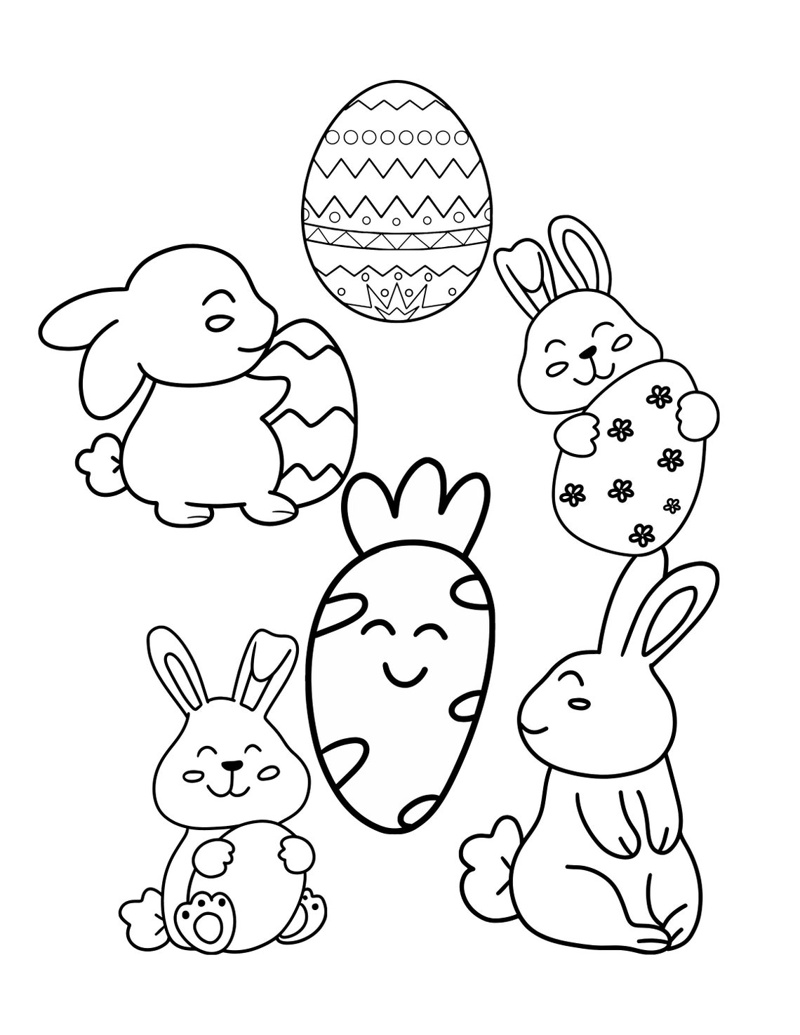 Easter Coloring Pages, Fun Activity for Kids, Coloring Pages PDF, Kids ...