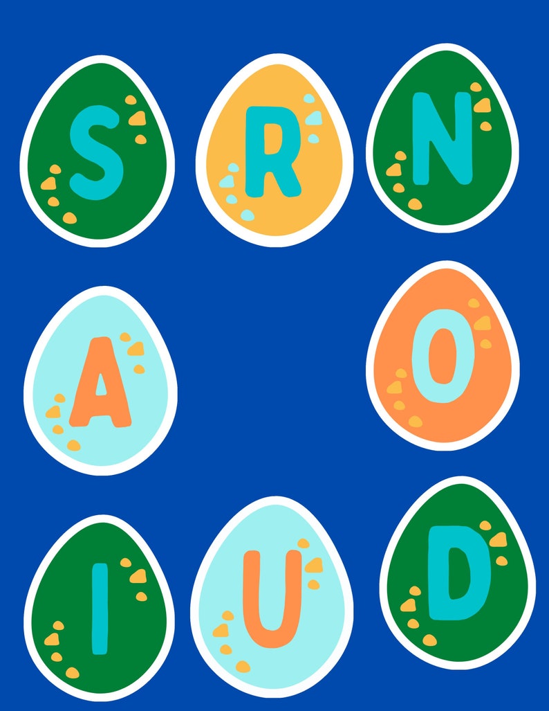 Cute Baby Dinosaur Stickers With Letter Eggs, Dinosaur PNG, Dinosaur ...
