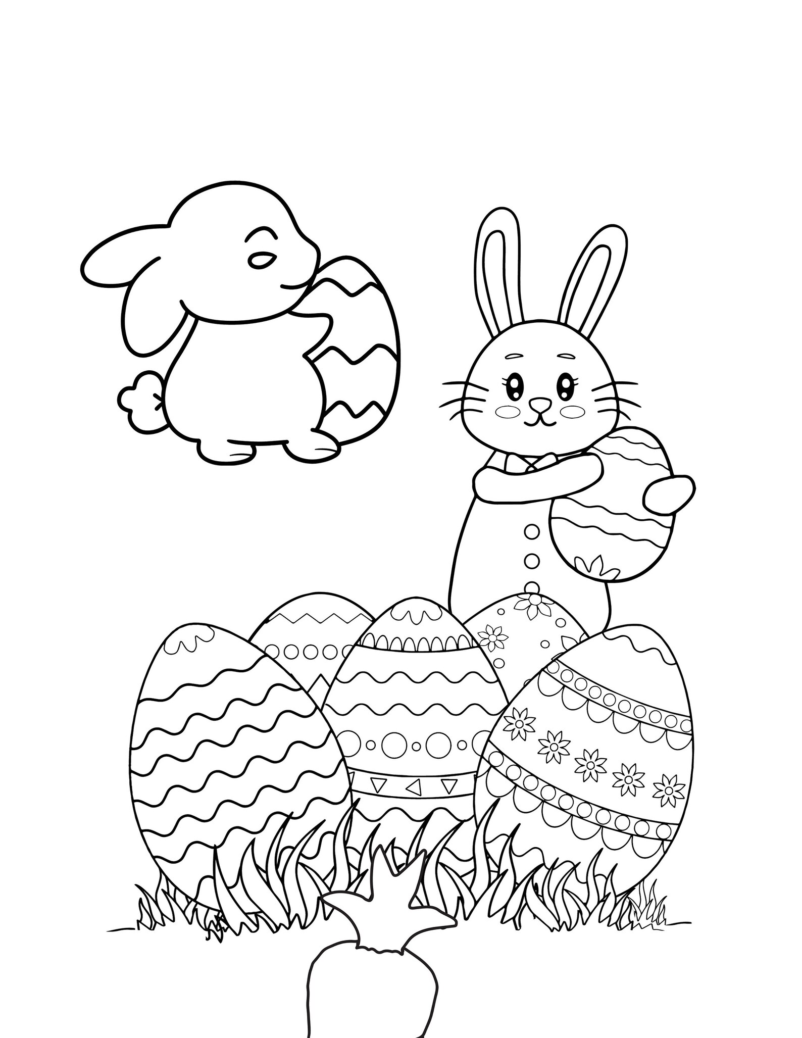 Easter Coloring Pages, Fun Activity for Kids, Coloring Pages PDF, Kids ...