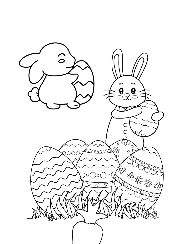 Easter Coloring Pages, Fun Activity for Kids, Coloring Pages PDF, Kids ...