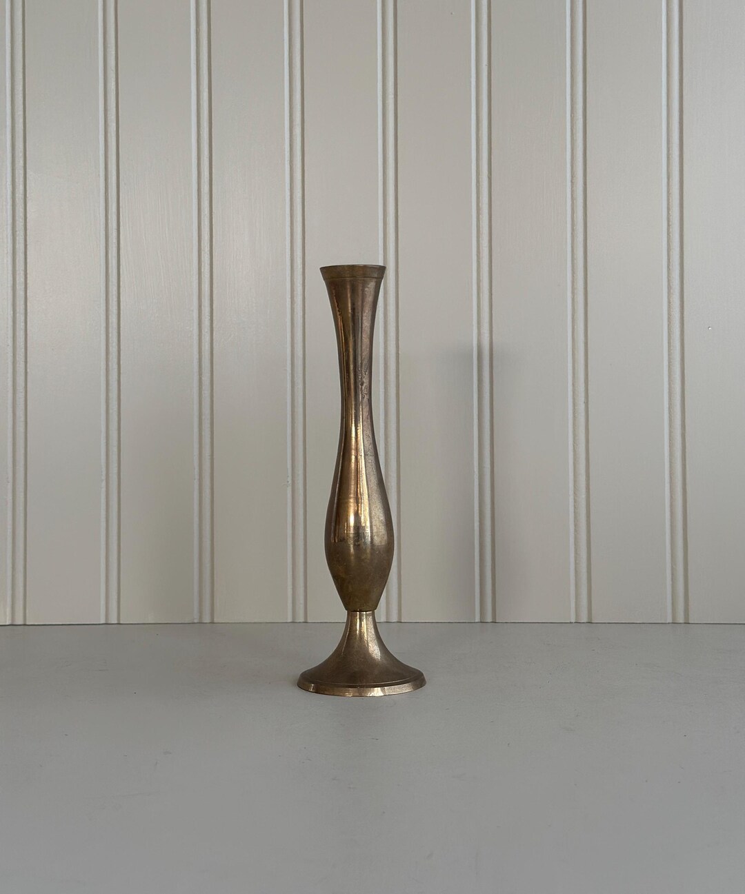 Vintage Brass Bud Vase, Small Brass Vase, Skinny Brass Vase, Antique ...