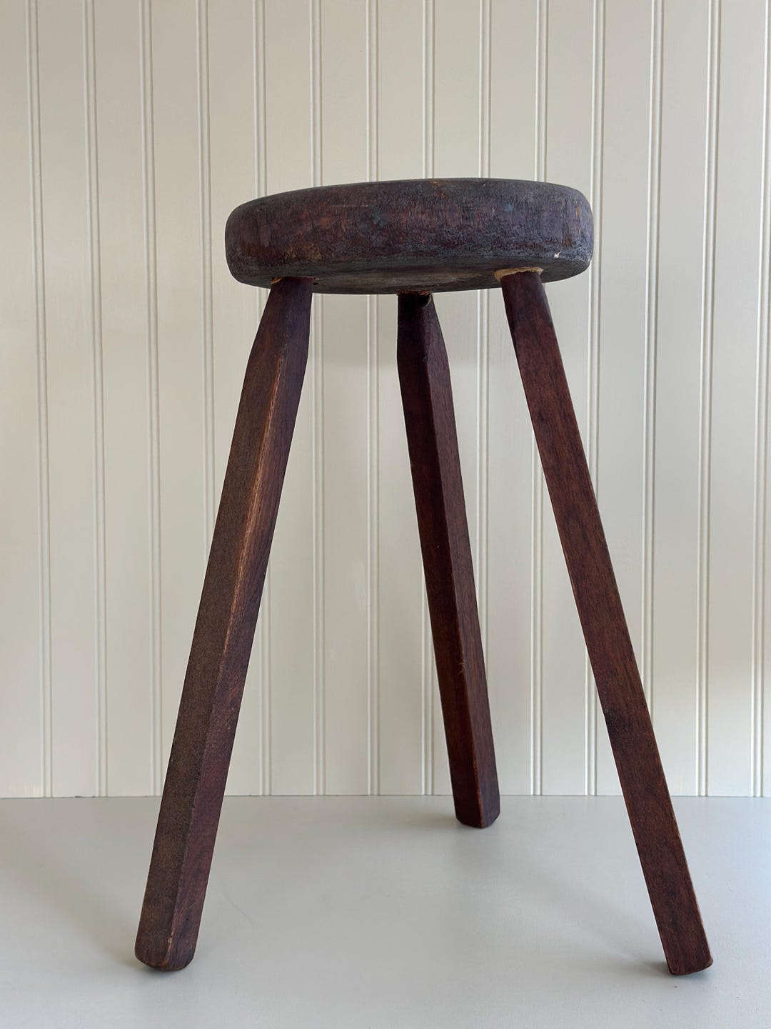 Vintage Wood Milking Stool, Vintage Stool, Old Wooden Stool, Wood ...