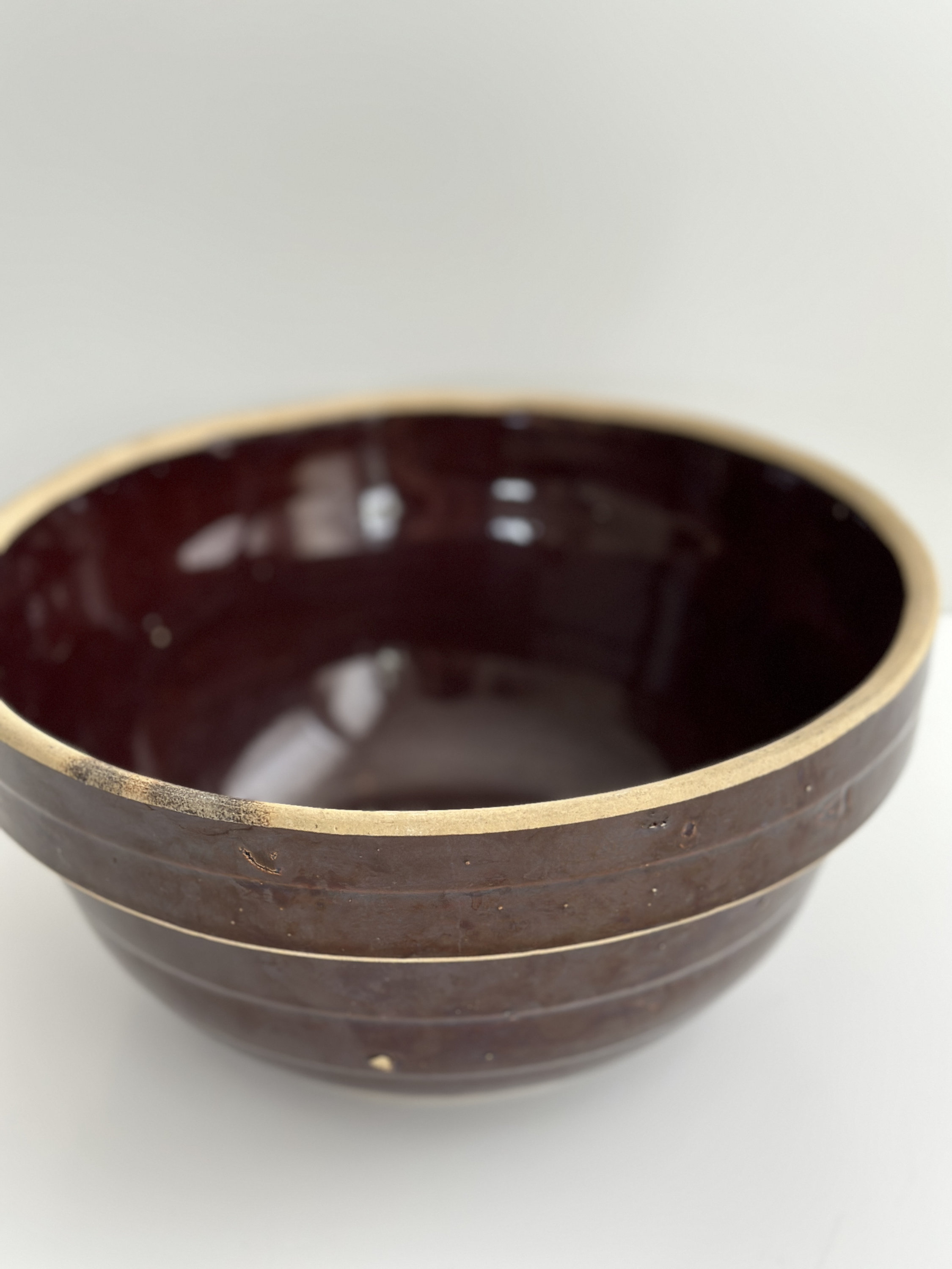 Vintage Brown Stoneware Bowl Vintage USA Brown Glazed Bowl - Etsy