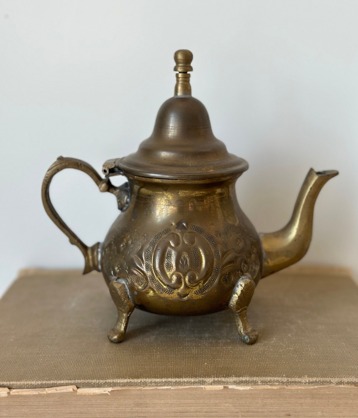 Antique Brass Teapot, Vintage Brass Kettle, Small Brass Teapot, Vintage ...