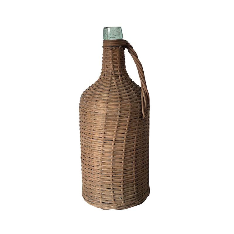 Vintage Wicker Bottles - Etsy