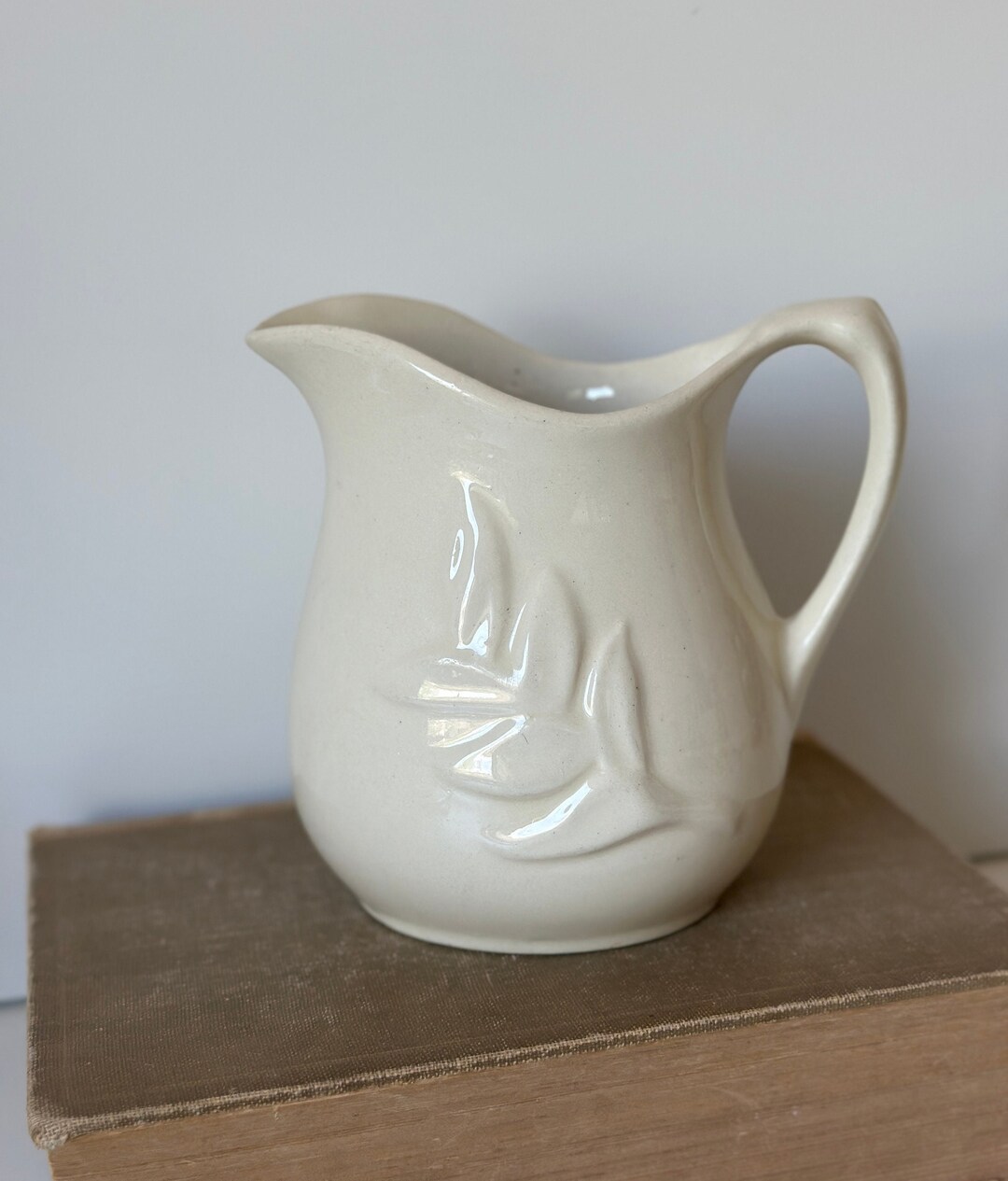 Vintage Cream Pitcher, Cream Pottery Pitcher, Antique Pottery, Found - Etsy
