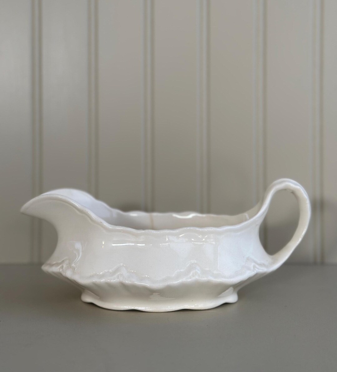 Vintage Cream Gravy Pitcher, Homer Laughlin Gravy Boat, Vintage Kitchen ...