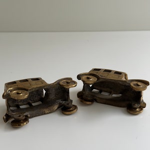 Vintage Brass Cast Model T Ford Sedan, Antique Brass Car Collectibles ...