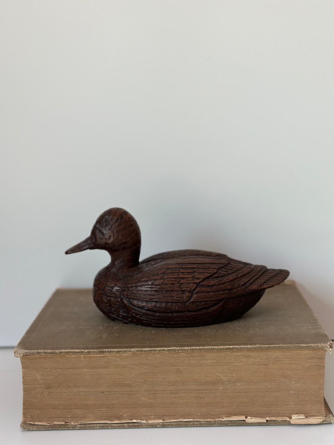 Vintage Wood Duck, Red Mill Wood Carved Duck, Found Wood Duck, Vintage ...