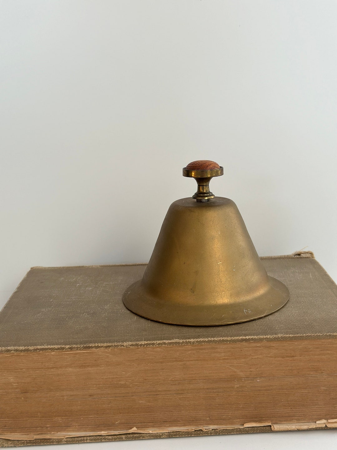 Antique Brass Bell, Wood Handle Brass Bell, Vintage Bell - Etsy