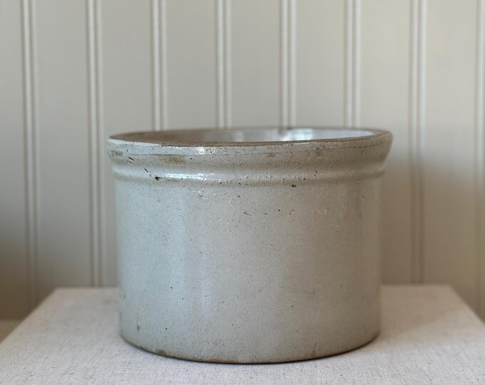 Vintage Gray Stoneware Crock | Rustic Neutral Farmhouse Decor | Antique ...