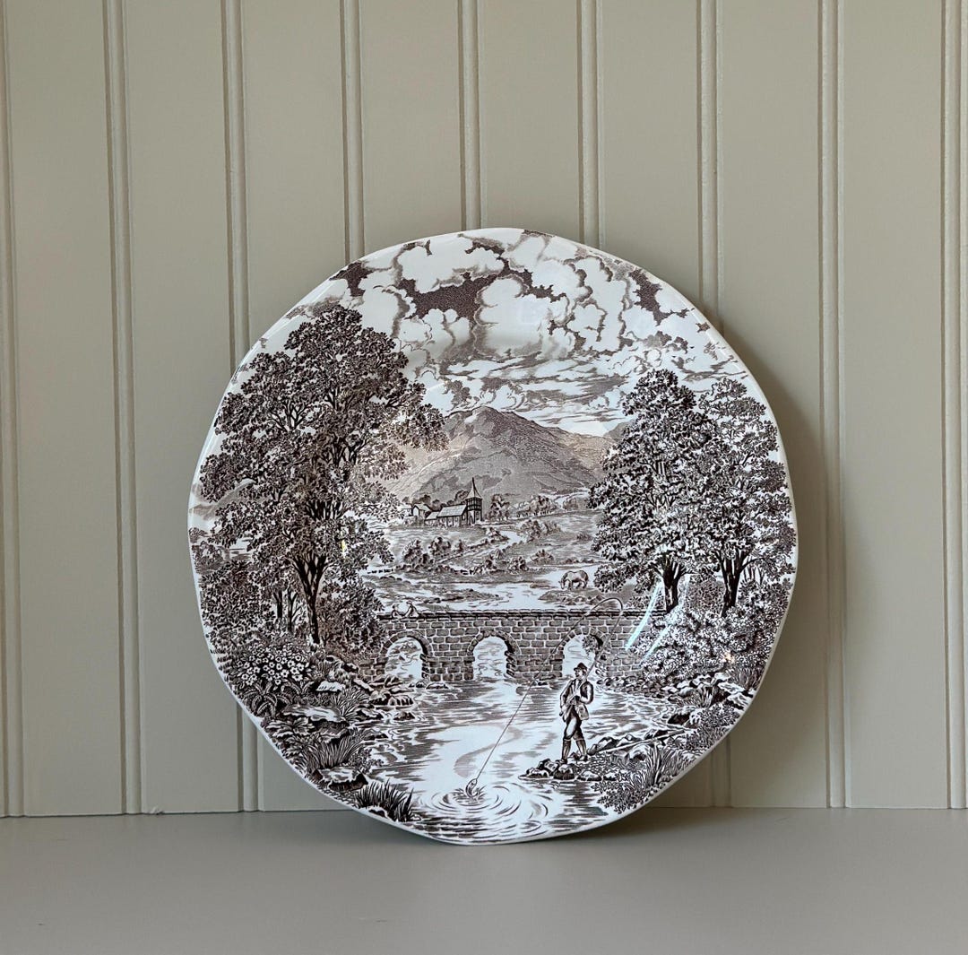 Vintage Brown Plate, Antique Plate, Vintage Styling, English Plate ...