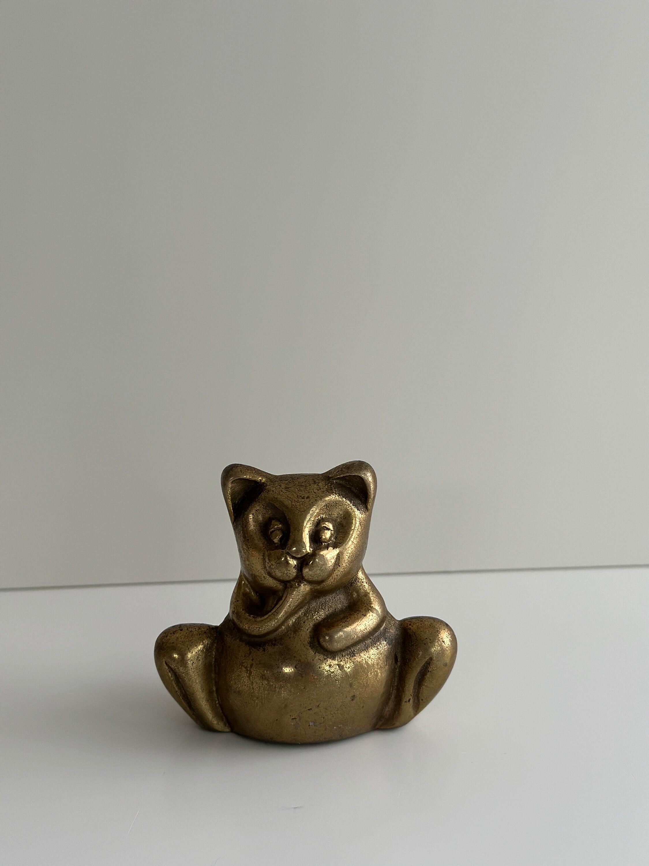 Vintage Brass Panda Bell, Vintage Brass Bear Bell, Vintage Nursery ...