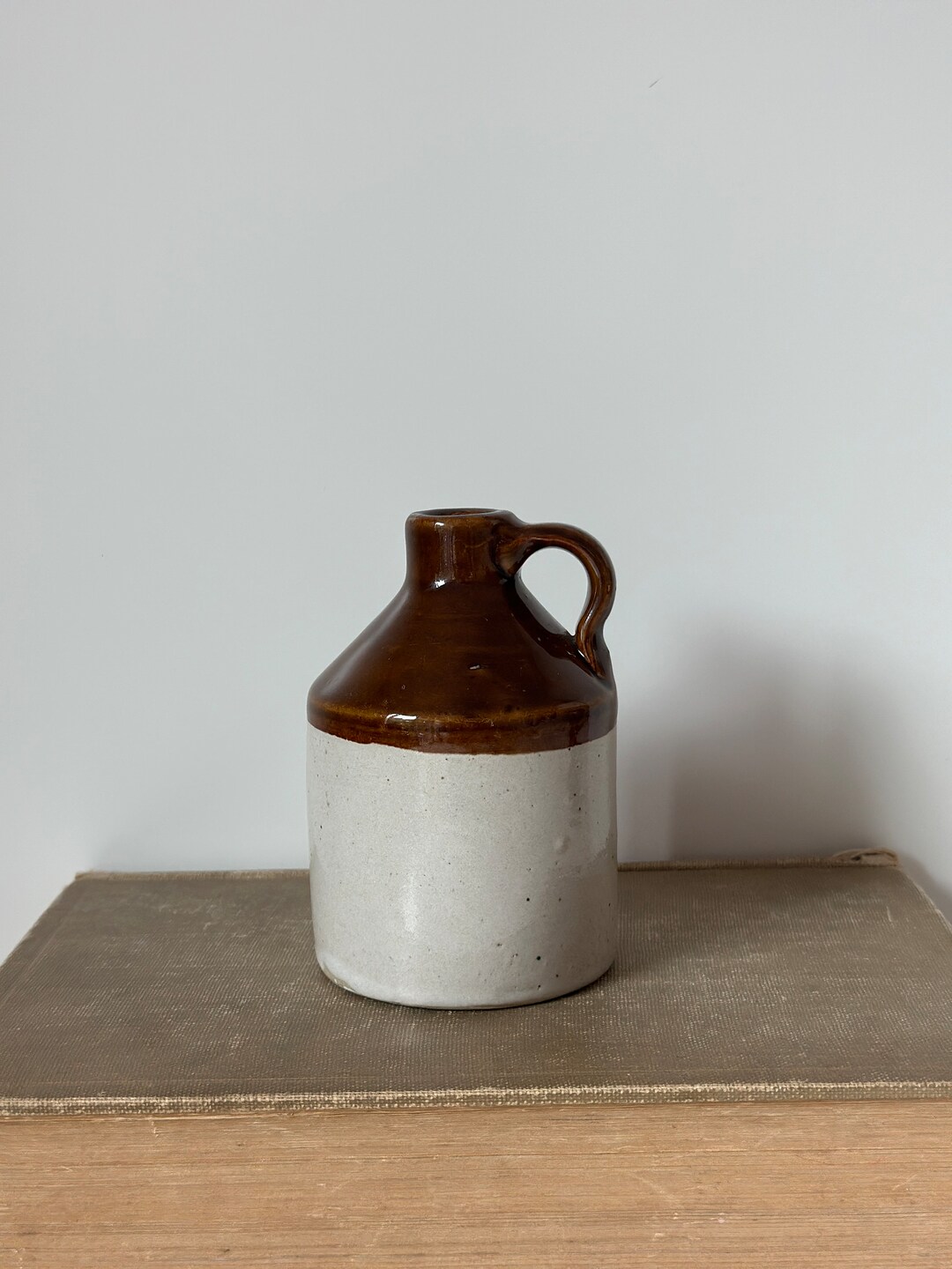 Vintage Mini Dipped Jug, Brown Pottery Jug, Found - Etsy
