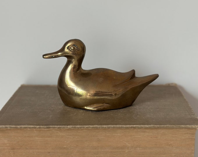Antique Brass Duck, Vintage Brass Duck, Vintage Decor, Brass Figurines ...