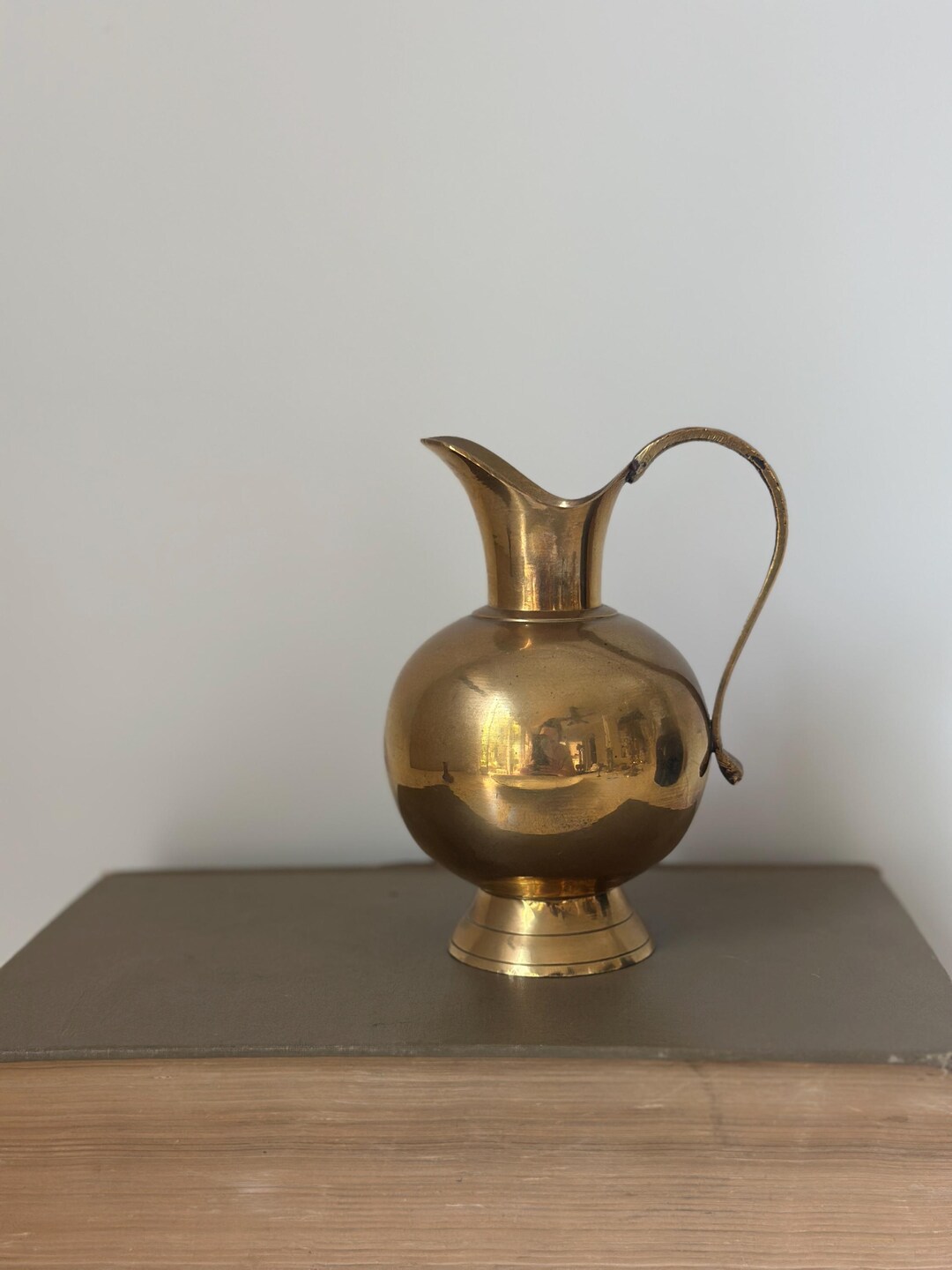 Antique Brass Small Pitcher, Vintage Brass Decor, Small Brass Pitcher ...