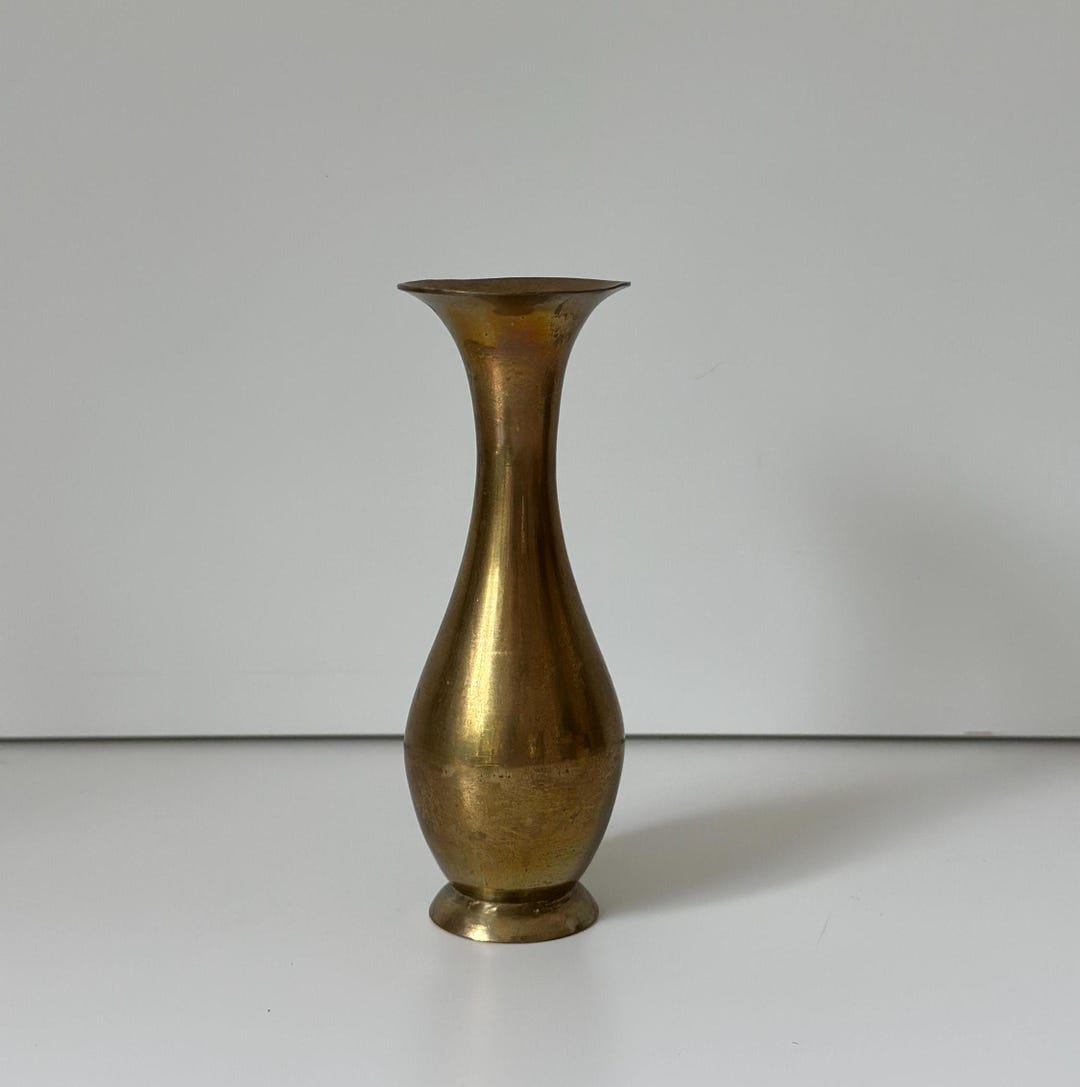 Vintage Brass Bud Vase, Antique Brass Vase, Small Brass Vase, Mini ...