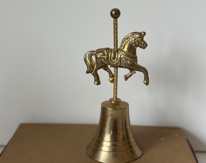 Vintage Brass Carousel Horse Bell, Antique Brass Bell, Vintage Nursery ...