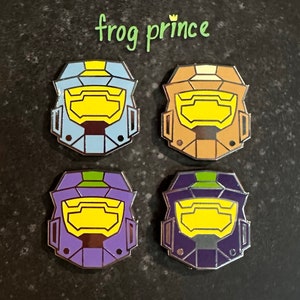 Red and Blue Helmet Pins - Etsy