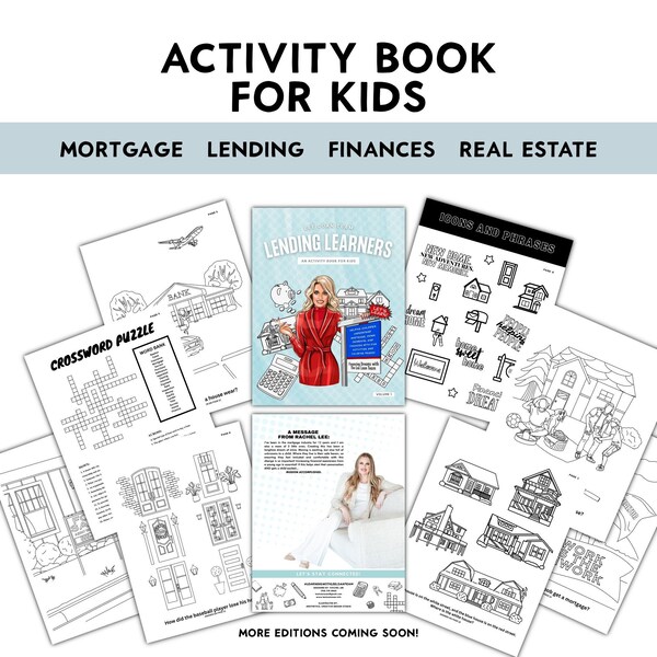 Real Estate Kids Coloring Book - Etsy