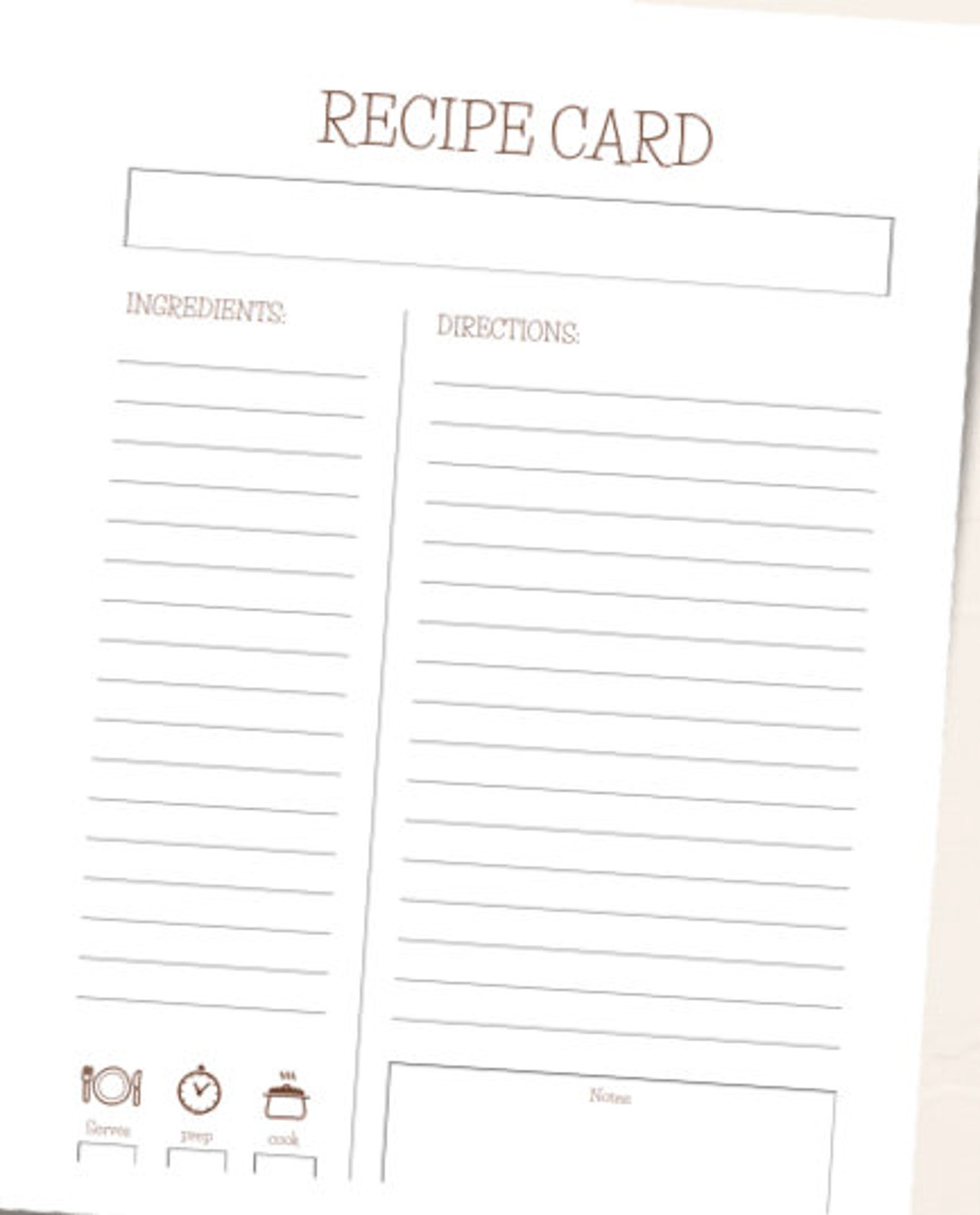 Printable Recipe Book | Digital Download | Recipe Cards| - Etsy