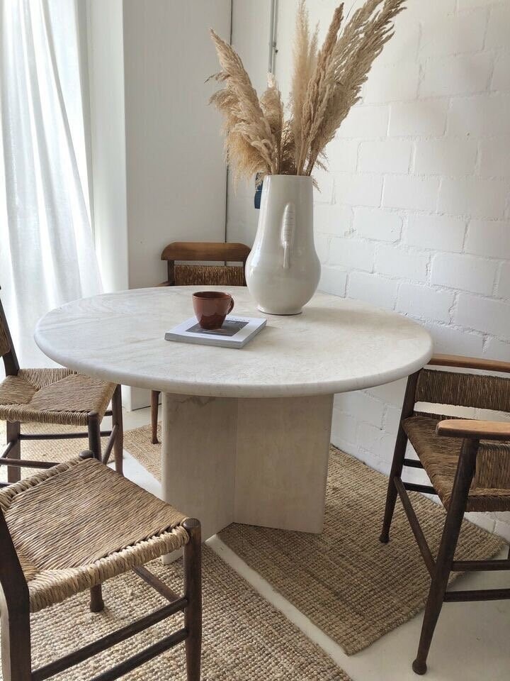 Round Table of Microcement 120cm in Diameter - Etsy