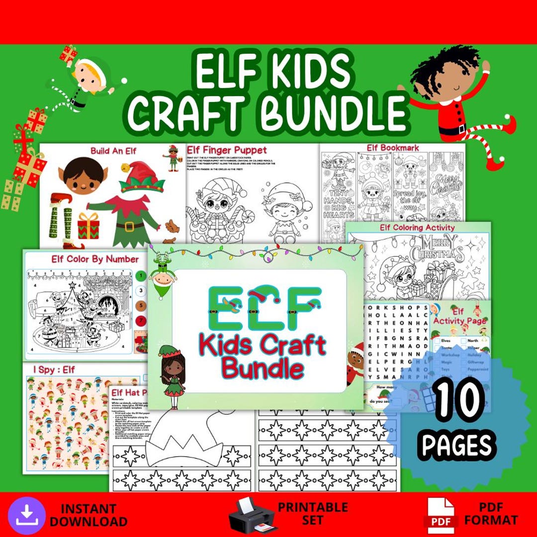 Christmas Elf Activity Bundle for Kids Classroom Daycare Home School ...