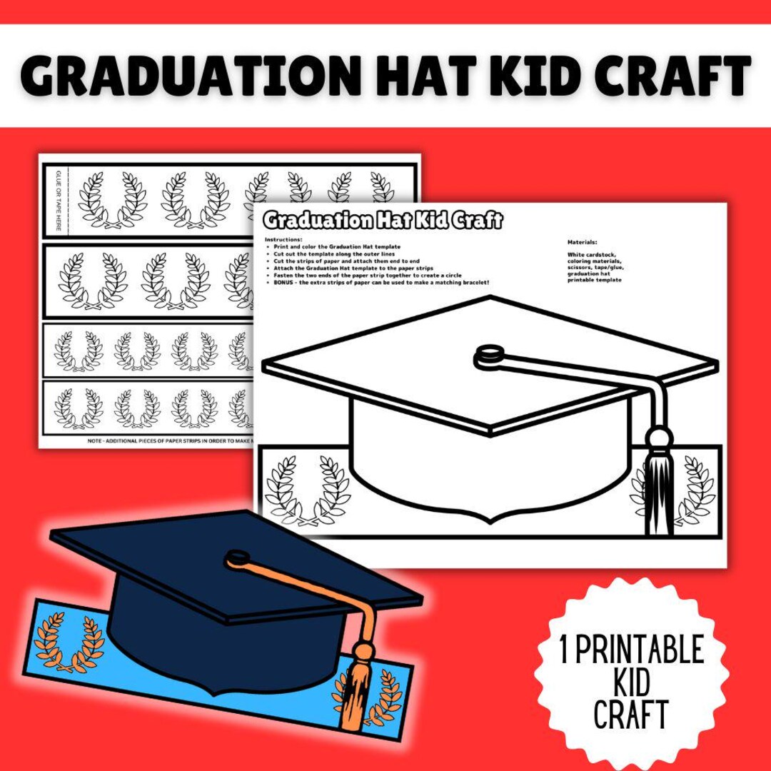 Graduation Hat Craft for Preschool and Kindergarten Kids Fun and Easy ...