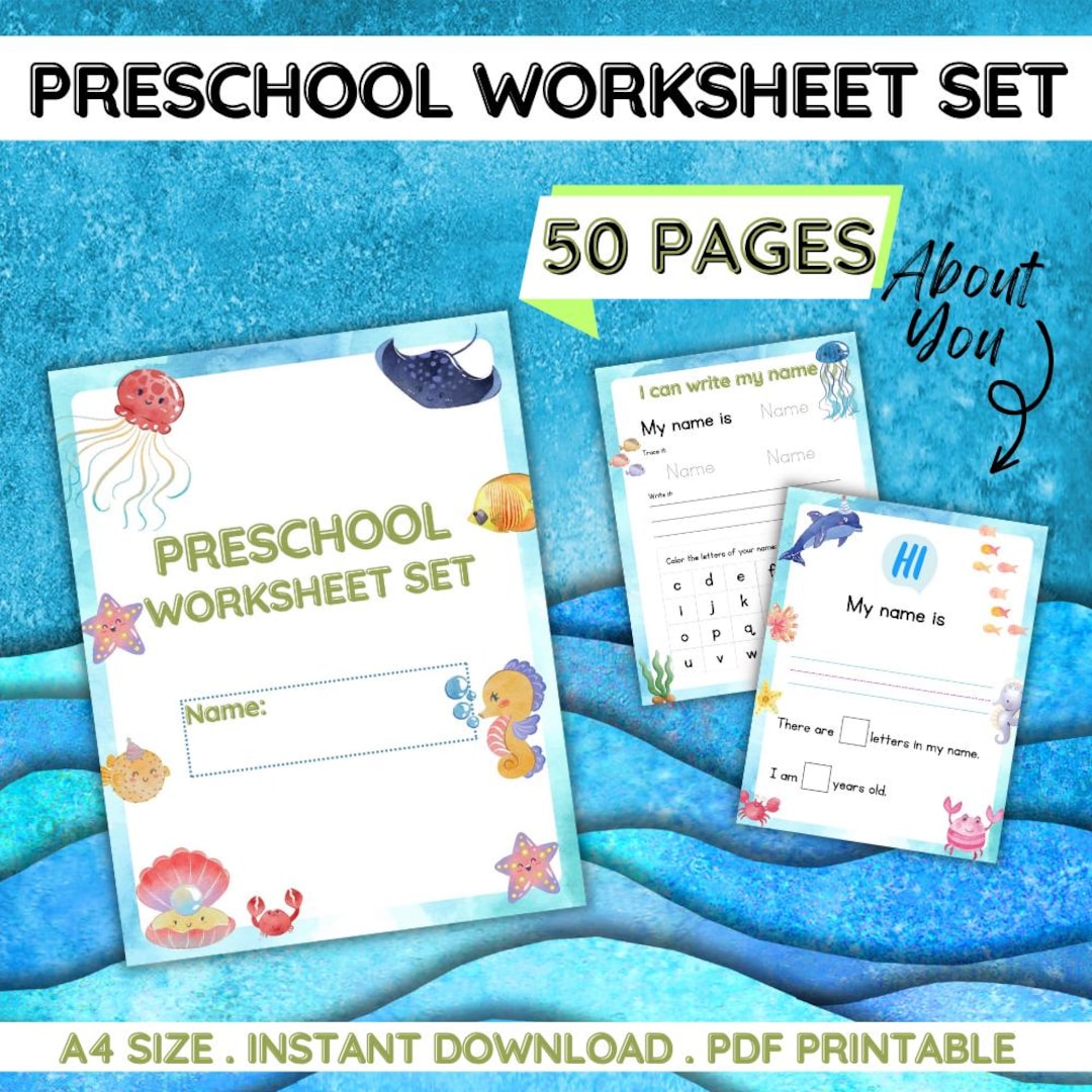 Under the Sea Preschool Worksheets for Classroom Daycare Home School ...