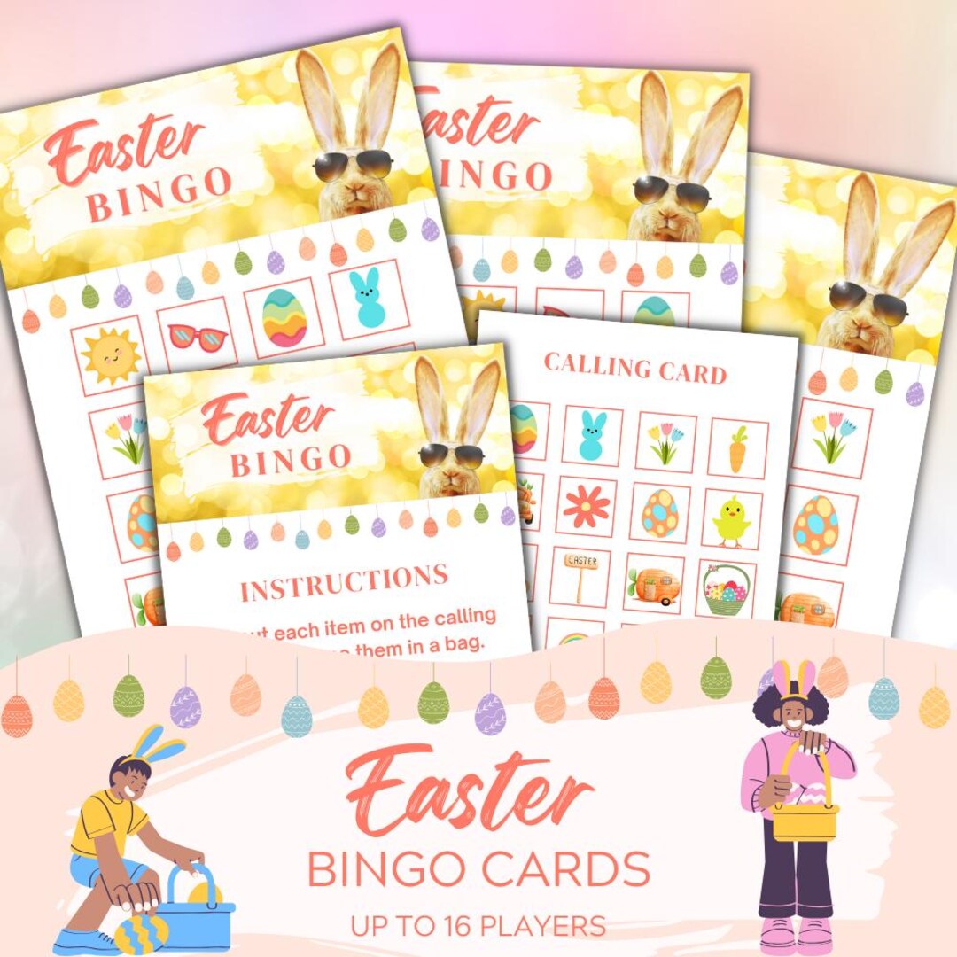 Easter Bingo Game Printable for Kids Bingo Family Bingo Classroom Bingo ...