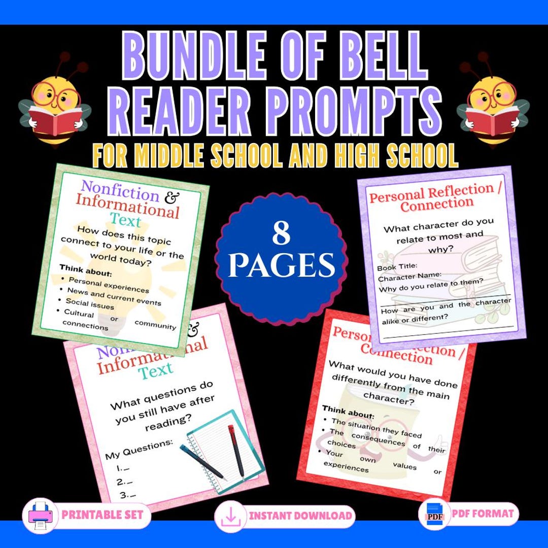 Bell Ringer Writing Prompts: Middle & High School, 48 Prompts (PDF) - Etsy