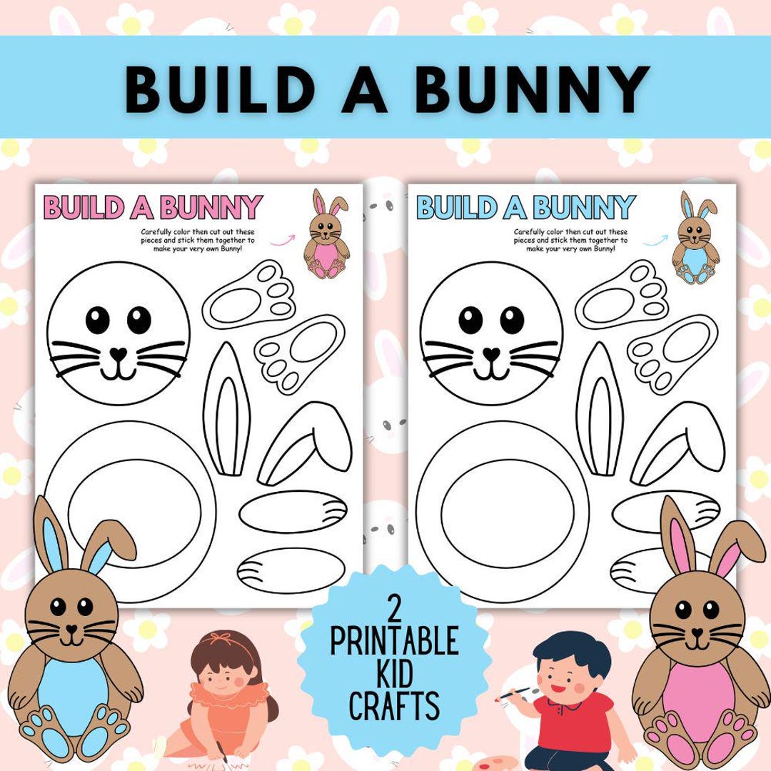 Easter Build a Bunny Craft Printable Bunny Activity Fun Easter Craft ...
