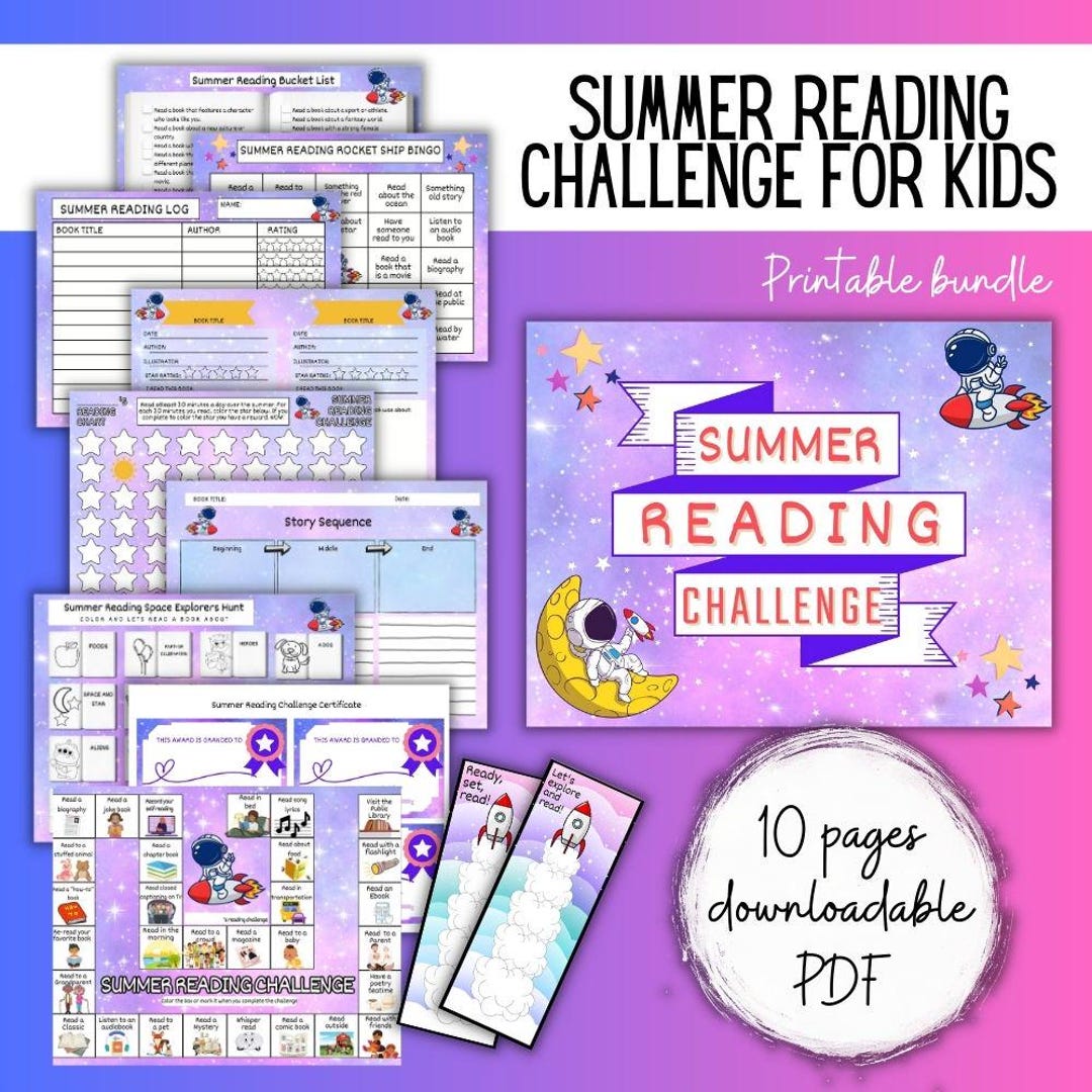 Summer Reading Challenge Space Theme for Kids Fun Interactive Activity ...