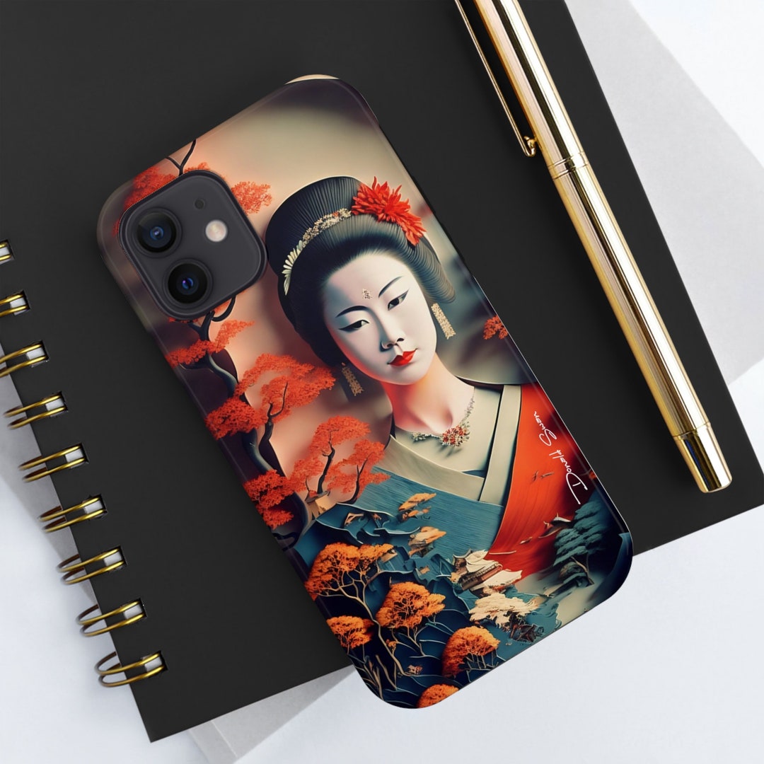 Japanese Paper Art Geisha Girl No. 2 Tough iPhone Case - Etsy