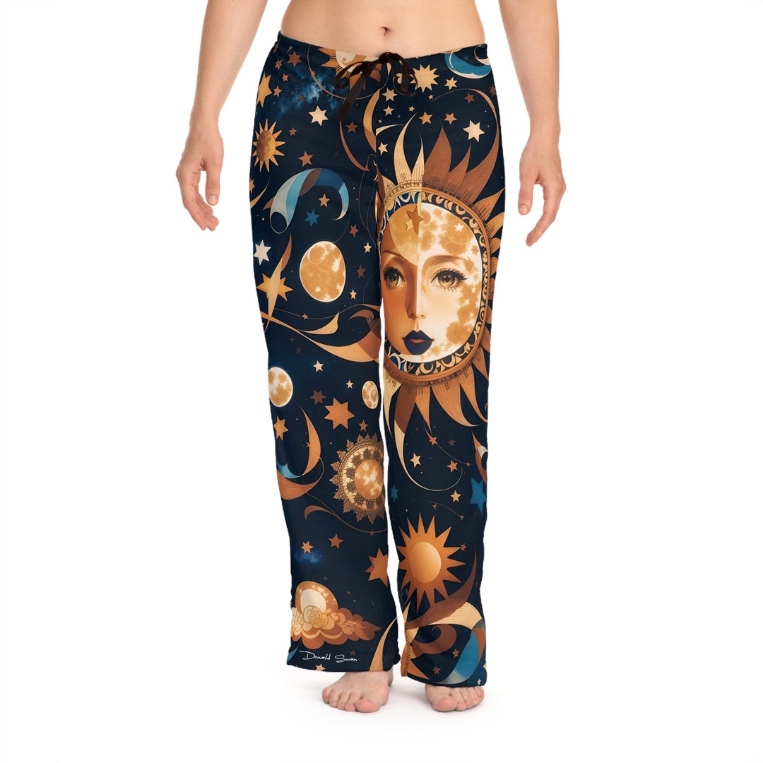 Sun, Moon, and Stars Women's Pajama Pants - Etsy