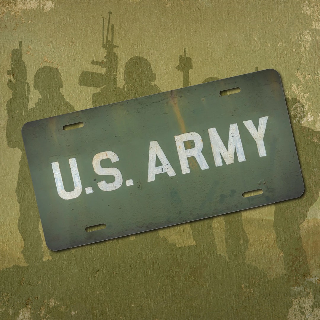 US Army Vintage Car Vanity License Plate, Air Force Insignia, Proud ...