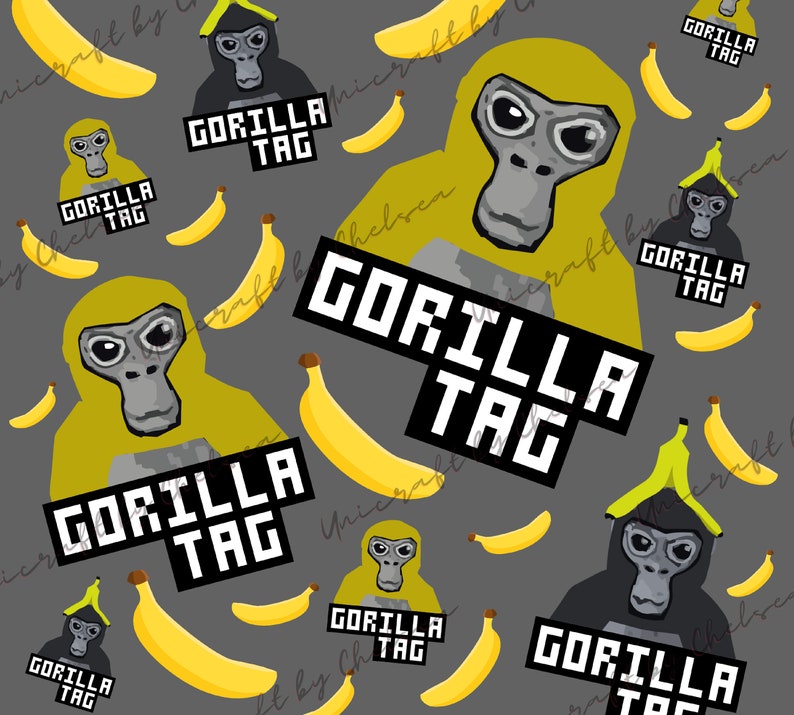 Gorilla Tag Video Game PNG Image Wrap for 20oz Skinny Tumbler ...