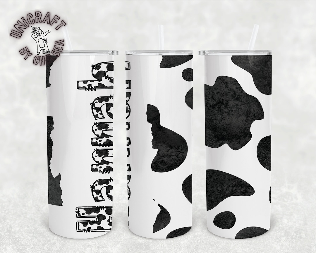 Bundle Cow Print With Uppercase and Lowercase Letters 20oz Sublimation ...