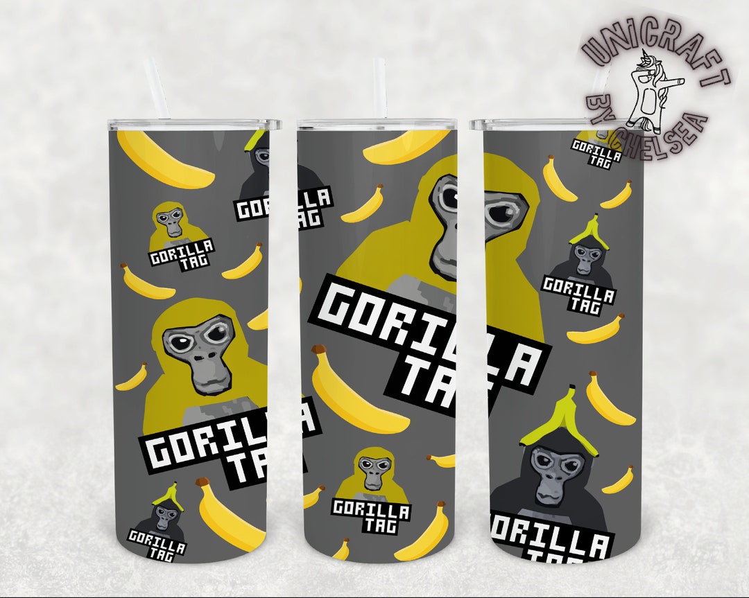 Gorilla Tag Video Game PNG Image Wrap for 20oz Skinny Tumbler ...